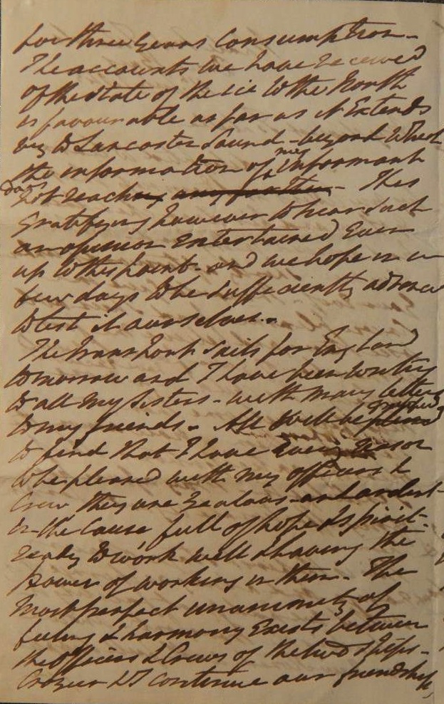 Sir John Franklin Letter to Isabella Cracroft