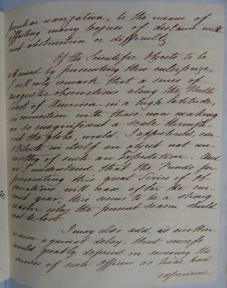 Sir Edward Parry Opinion to Lord Haddington [Regarding the Arctic ...